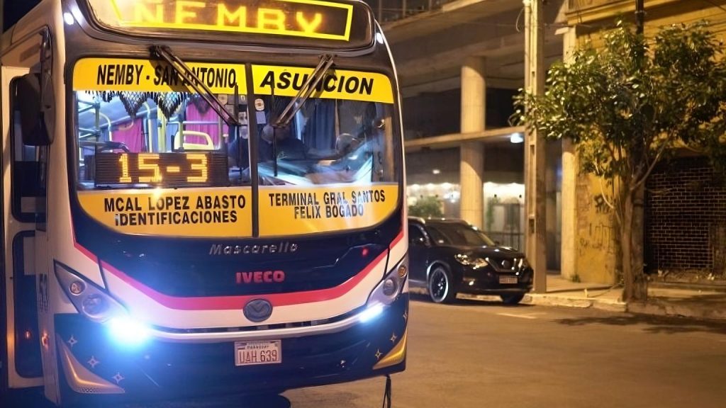 Asunción Night Bus Route Expansion Reaches Ñemby